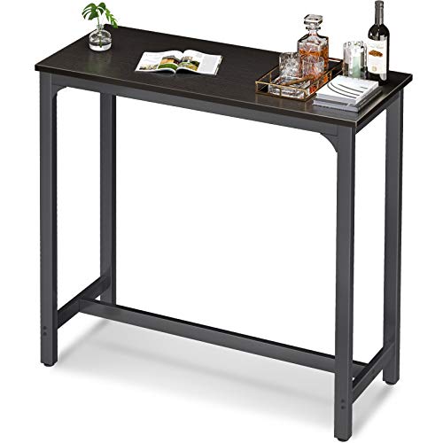 ODK 39" Bar Table, Bar Height Pub Table, Rectangle High Top Kitchen & Dining Tables with Sturdy Legs & Easy-to-Clean Top & 10 Min Quick Assembly, Indoor use, Black