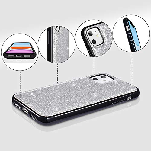 QLTYPRI Case for iPhone 12 Mini Premium PU Leather Rubber Silicone Bumper Card Holder Magnetic Detachable Wallet Case Cover for iPhone 12 Mini (5.4 inch) - Silver