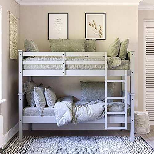 DHP Dorel Living Dylan Twin Wood Bed for Kids, Gray Bunk