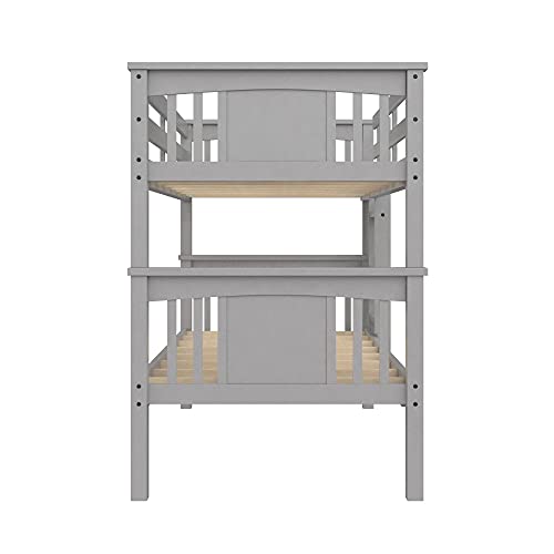 DHP Dorel Living Dylan Twin Wood Bed for Kids, Gray Bunk