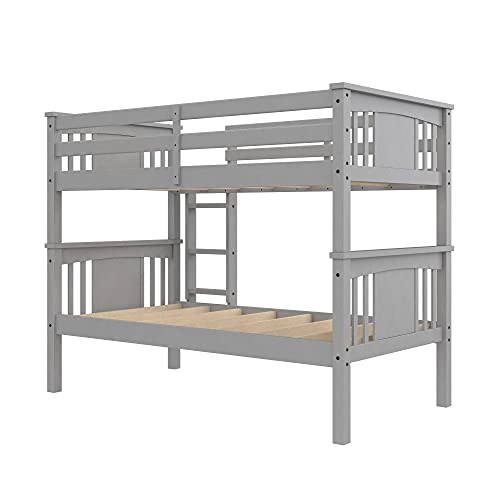 DHP Dorel Living Dylan Twin Wood Bed for Kids, Gray Bunk