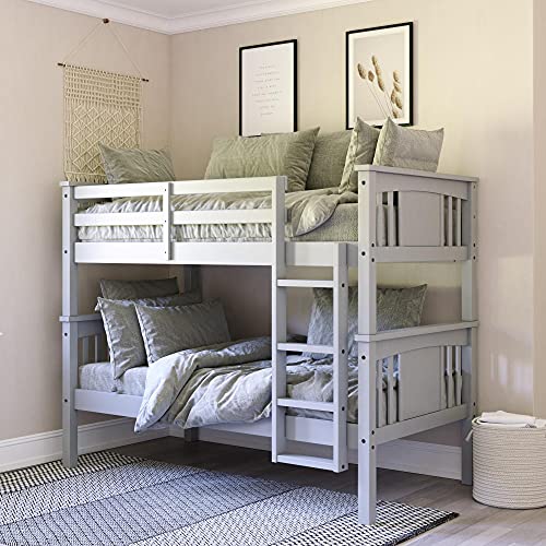 DHP Dorel Living Dylan Twin Wood Bed for Kids, Gray Bunk