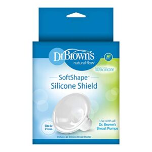 Dr. Brown’s™ SoftShape™ 100% Silicone Nipple Shields, Size A (21mm), 2 Pack