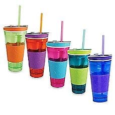 Snackeez! Snack 'N Drink In One Cup (Pink and Blue - Set of 2)