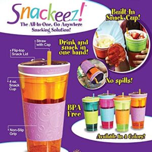 Snackeez! Snack 'N Drink In One Cup (Pink and Blue - Set of 2)