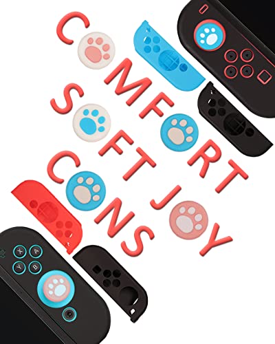 Switch Accessories - Family Bundle Accessories for Nintendo Switch, Carry Case& Screen Protector,4 Pack Joy Con Grips and Steering Wheels, Case Cover,Stand Mount,Joy Con Charger and More.