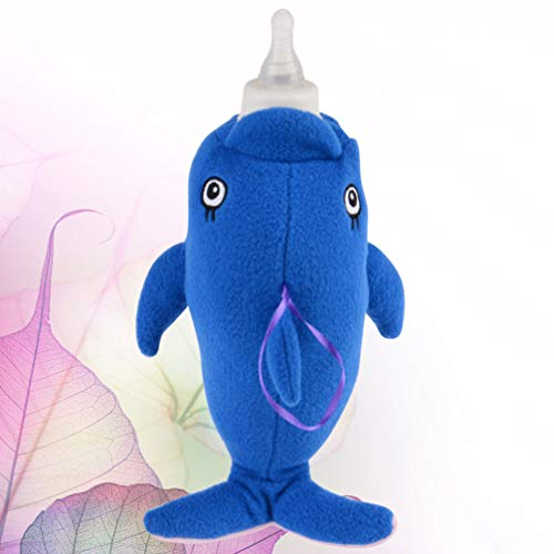 Baby baby feeding bottle cover Bottle Sleeve Covers Cartoon Plush Dolphin Toy Newborn Milk Bottle Warm Holder Nursing Bottle Insulation Cover For Home feeder bottle covers Outdoor infant bottle covers