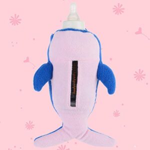 Baby baby feeding bottle cover Bottle Sleeve Covers Cartoon Plush Dolphin Toy Newborn Milk Bottle Warm Holder Nursing Bottle Insulation Cover For Home feeder bottle covers Outdoor infant bottle covers