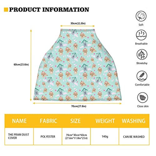 GOSTONG Cactus Flower Stroller Cover Privacy Nursing Cover Baby Carseat Canopy High Chair Cover Nursery Cover Breastfeeding Scarf for Boys and Girls,Light Blanket Stroller Cover