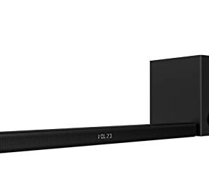 Hisense HS218 2.1ch Sound Bar with Wireless Subwoofer, 200W, Powered by Dolby Audio, Roku TV ready, Bluetooth, HDMI ARC/Optical/AUX/USB, 3 EQ Modes