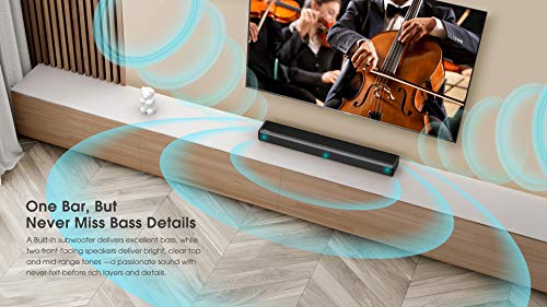 Hisense HS218 2.1ch Sound Bar with Wireless Subwoofer, 200W, Powered by Dolby Audio, Roku TV ready, Bluetooth, HDMI ARC/Optical/AUX/USB, 3 EQ Modes