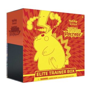 pokemon cards: sword & shield 4 vivid voltage elite pikachu - trainer box, multicolor