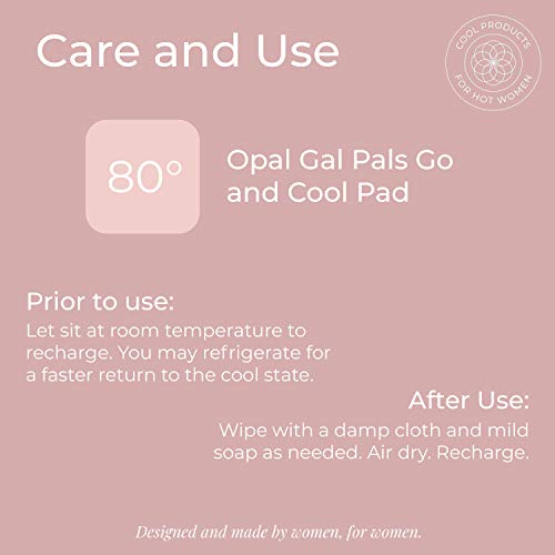 Opal Cool Gal Pals - Blush; Cool Pack Comfort for Menopause & Nursing Moms; Set of 4 Bra Inserts