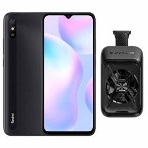 xiaomi redmi 9a 4g lte unlocked cellphone,octa-core 4gb + 64gb,6.53 hd display,13m rear camera,5000mah 10w charging,smartphone + phone cooler bundle,gsm only (black)