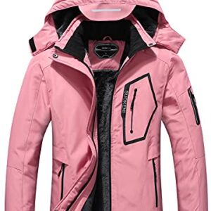 SUOKENI Women's Waterproof Ski Jacket Warm Winter Snow Coat Hooded Raincoat