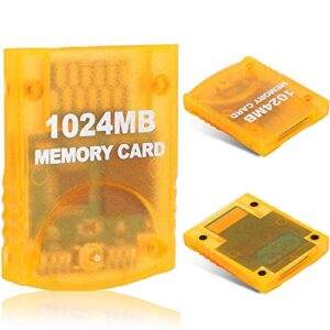 1024MB(16344 Blocks) Gamecube Memory Card for Nintendo Wii Game Cube NGC GC (Orange)