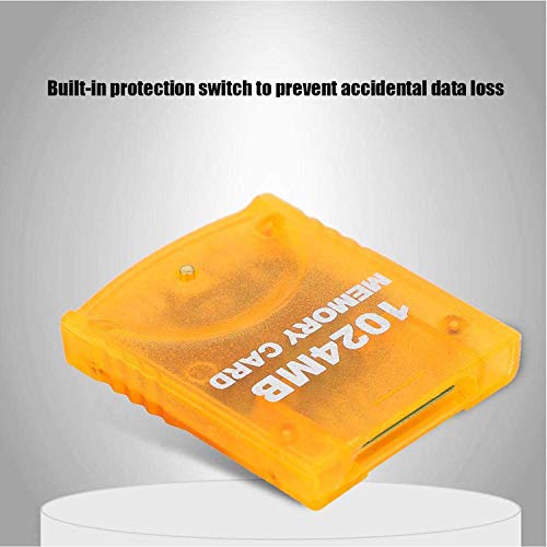 1024MB(16344 Blocks) Gamecube Memory Card for Nintendo Wii Game Cube NGC GC (Orange)