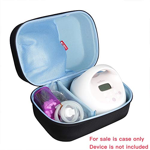 Hermitshell Travel Case for Spectra Baby USA S1 Plus / S2 Plus Premier Electric Breast Pump (Black+Blue)