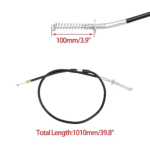 WOOSTAR 39.76" Front Brake Cable with Adjuster Replacement for 50cc 70cc 90cc 110cc 125cc ATV 4 Wheeler Quad Scooter