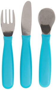 nuk kiddy cutlery fork, knife, and spoon set, 3 pack, 18+ months