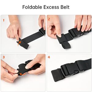 FREETOO Fanny Pack Extender Belt Adjustable Strap with Length 19.7 Inches Extension, Only for freetoo Black Waist Bag Gray-green Waist Pack