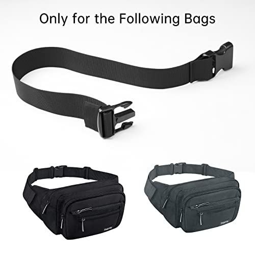 FREETOO Fanny Pack Extender Belt Adjustable Strap with Length 19.7 Inches Extension, Only for freetoo Black Waist Bag Gray-green Waist Pack