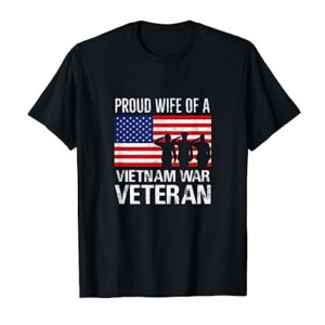 Proud Wife Vietnam War Veteran Husband Wives Matching Design T-Shirt