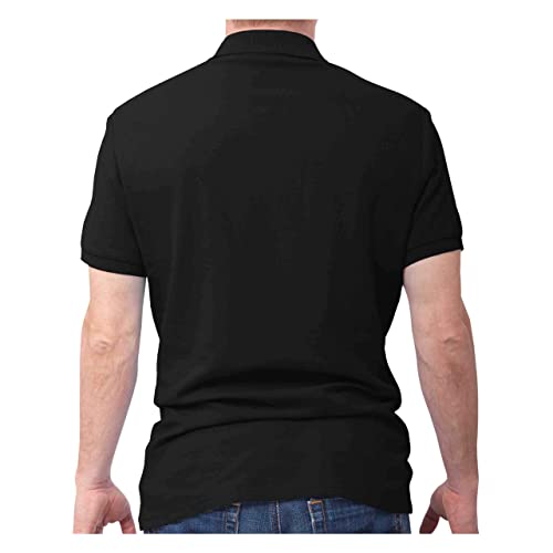 VetFriends.com Vietnam Veteran with Embroidered Service Ribbon Polo Shirt (X-Large) Black