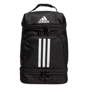 adidas excel 2 insulated lunch bag, black/white, one size