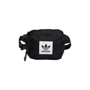 adidas originals originals sport hip waist pack, black/white, one size