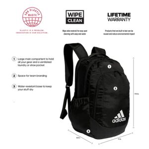 adidas Defender Team Sports Backpack, Black/White, One Size