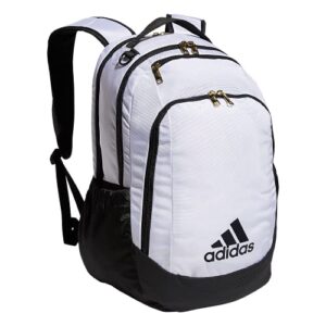 adidas defender team sports backpack, white/black/gold metallic, one size