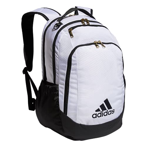 adidas Defender Team Sports Backpack, White/Black/Gold Metallic, One Size