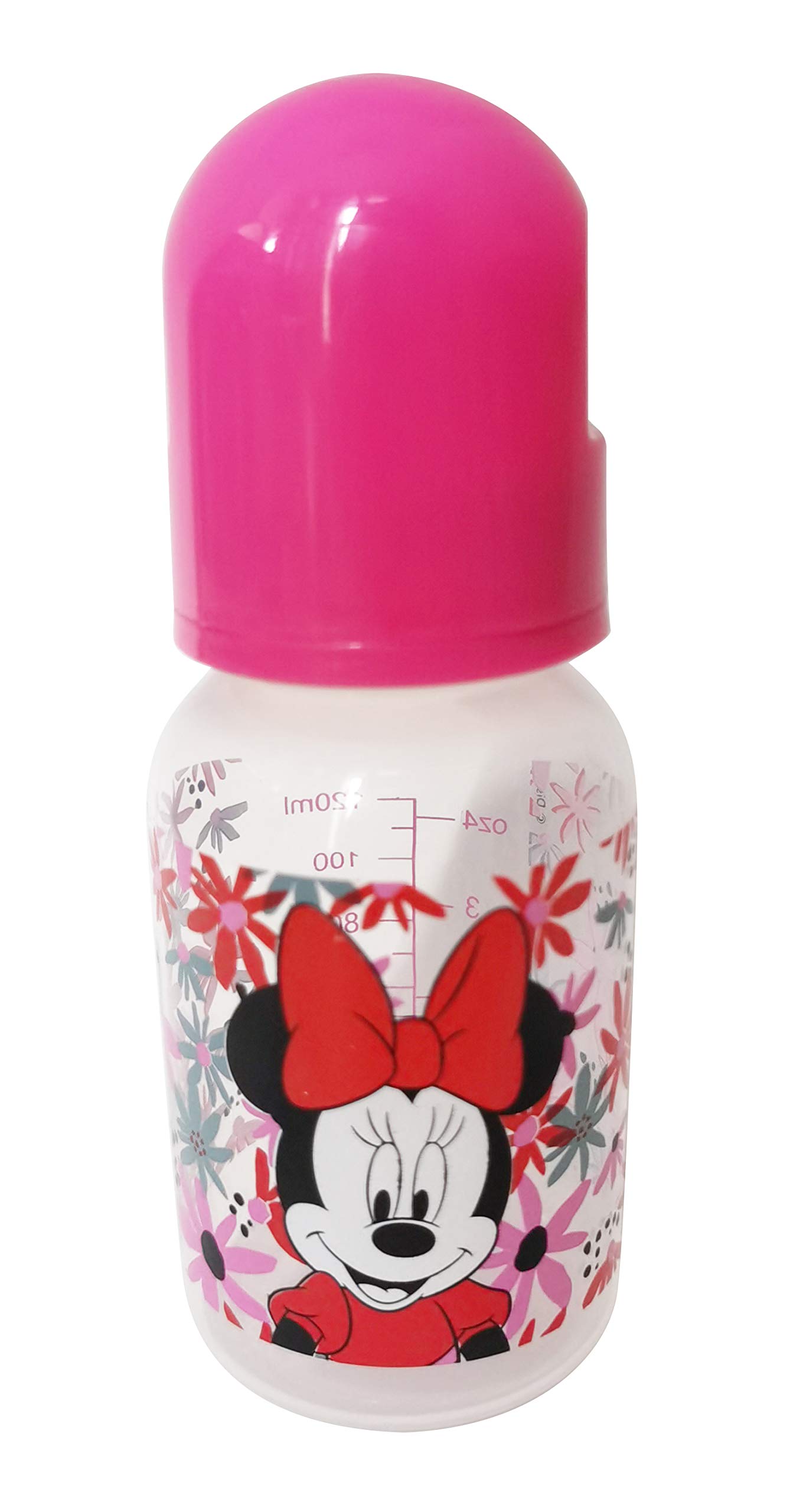 Cudlie Disney Baby Boy Minnie Mouse 5 oz Pack of Three Baby Bottles, Tropic Floral