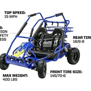 Coleman Powersports Off Road Go Kart, Gas Powered, 196cc/6.5hp(KT196-BL), Large, Blue