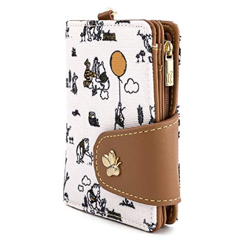 Loungefly Disney Winnie the Pooh Canvas Line Drawing Wristlet Wallet