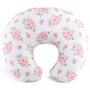 the peanutshell pink floral nursing pillow for breastfeeding | pillow & nursing pillow cover for baby girls