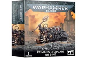 games workshop - warhammer 40,000 - space marines primaris chaplain on bike