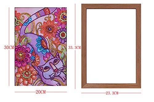 New Pattern Picture Photo Frames Wooden Effect Various Irregular Diamond Painting Crystal Diamond Decal 24cm x 34cm x 2.5cm (Original)