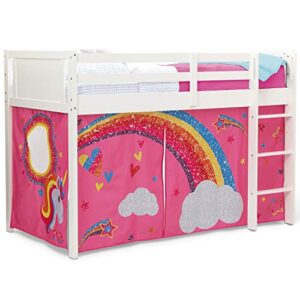 JoJo Siwa Loft Bed Tent - Curtain Set for Low Twin Loft Bed (Bed Sold Separately) by Delta Children