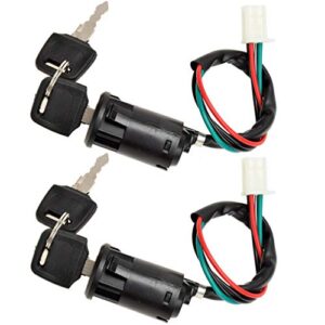 hiaors 4 wire pin ignition key switch set for tao tao coolster baja hawk sunl apollo z20 db-007 coleman roketa 50cc 70cc 90cc 110cc 125cc 150cc chinese pit dirt bike atv quad 4 wheeler scooter parts