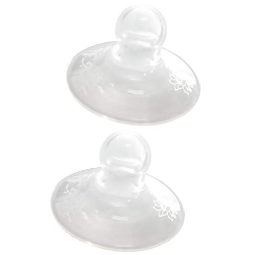 ARTIBETTER 2pcs Nipple Aspirator Nipple Corrector Nipple Pullers Suckers Breastfeeding Nipple Shield with Clear Case for Flat Inverted Shy Nipples L