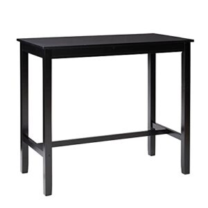 linon claridge 42" wood bar height pub table in black