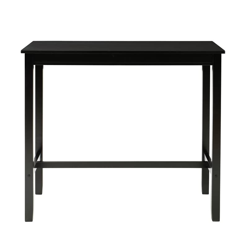 Linon Claridge 42" Wood Bar Height Pub Table in Black