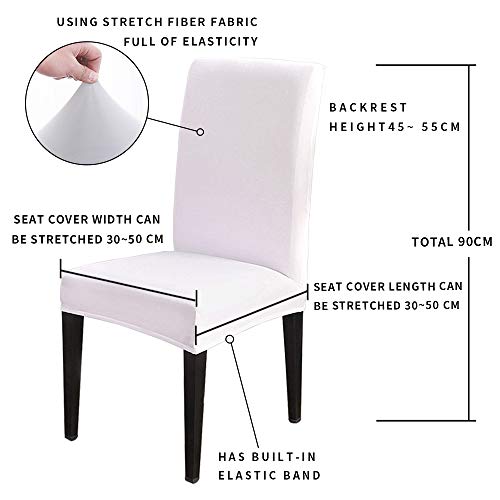 8 PCS Stretch Washable Chair Slipcovers Sexy Lady High Heel Chair Covers Set Black White Dining Chair Seat Protector for Home, Hotel, Ceremony