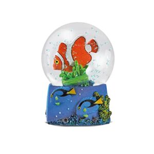 water globe - reef fish from deluxebase. snow globe with resin figurine and moulded base. great home globe decor, ornaments and gifts. (design randomly selected from either clown fish or blue tang)