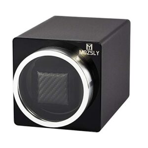 mozsly watch winder for automatic watches 12 rotation mode with quite motor metal black