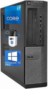 dell optiplex 9010 sff desktop computer - intel i7-3770 upto 3.9ghz, amd radeon 1gb graphics, 32gb ram, 1tb ssd, displayport, hdmi, dvi, dvd, wi-fi, bluetooth, tdl - windows 10 pro (renewed)