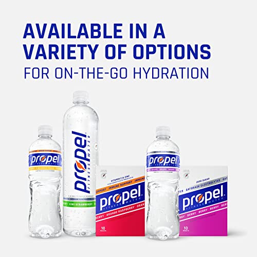 Propel, 3 Flavor Variety Pack, Zero Calorie Sports Drinking Water with Electrolytes and Vitamins C&E, 16.9 Fl Oz (12 Count)