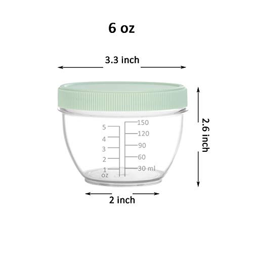 Youngever 18 Sets Baby Food Storage, 6 Ounce Baby Food Containers with Lids and Labels, 9 Urban Colors